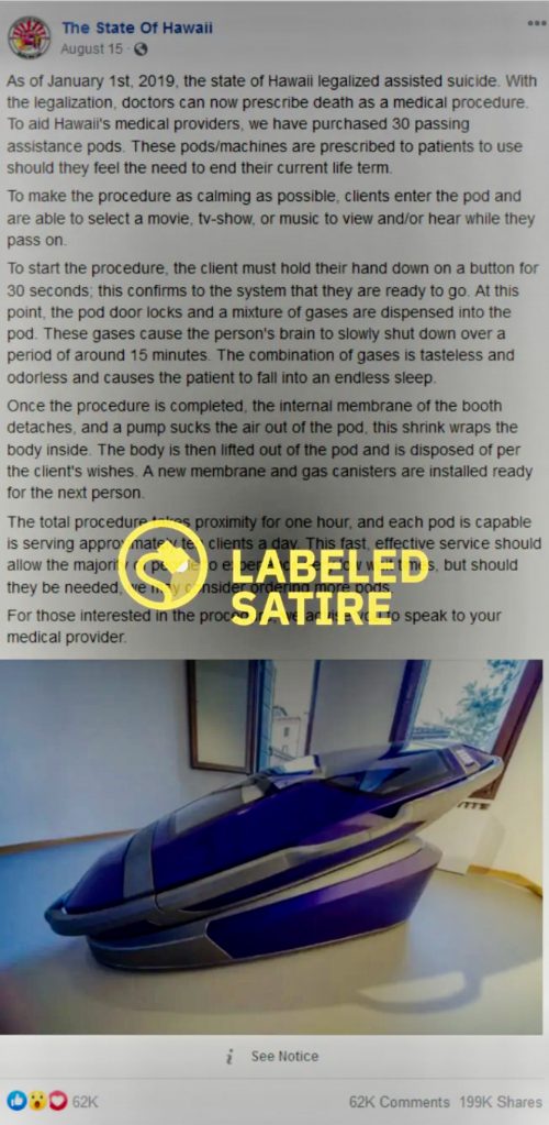 Hawaii Buys ‘30 Death Pods’ – Sarco