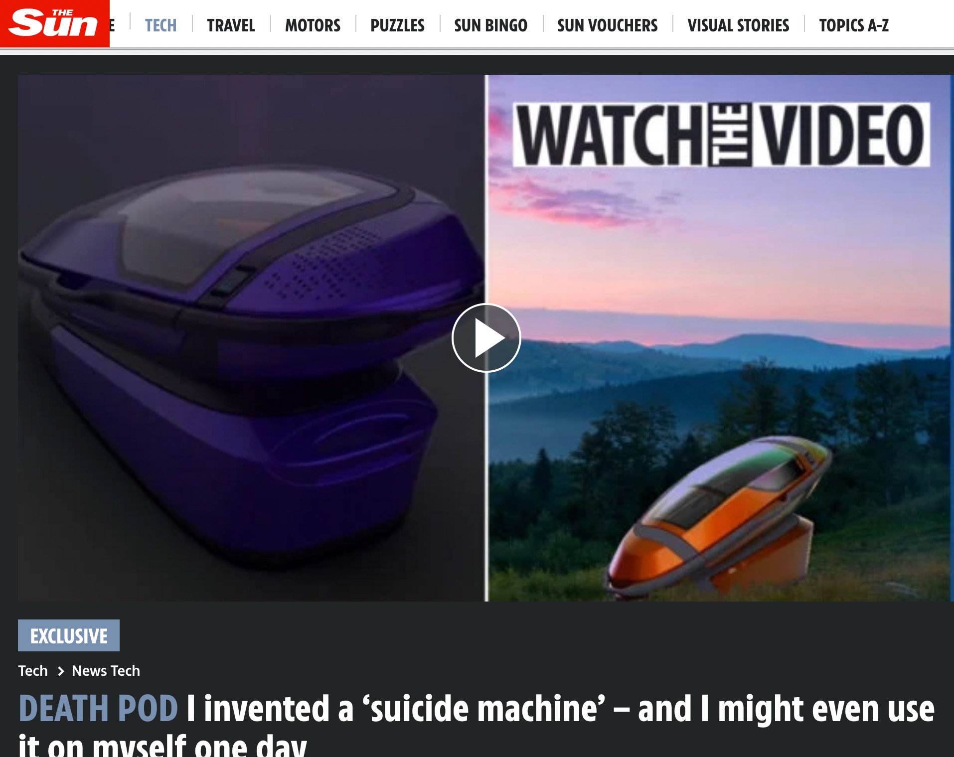 Exit International | DEATH POD I invented a ‘suicide machine’ – and I ...